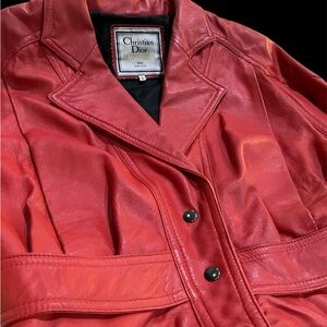 Dior | Jackets & Coats | 8s Vintage Christian Dior Le Connaisseur Red ...